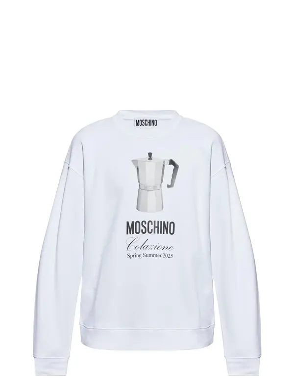 Moschino Printed Cotton Sweatshirt - White