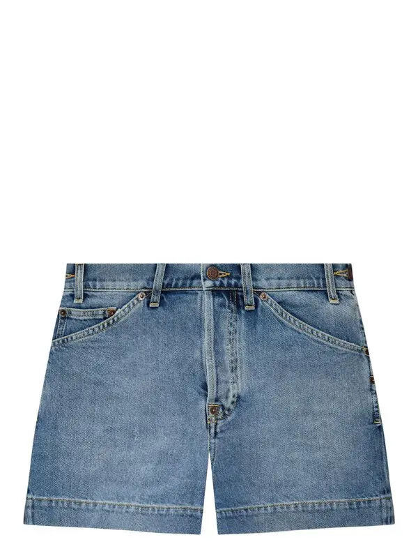 Moschino Denim Shorts With Vintage Effect - Blue