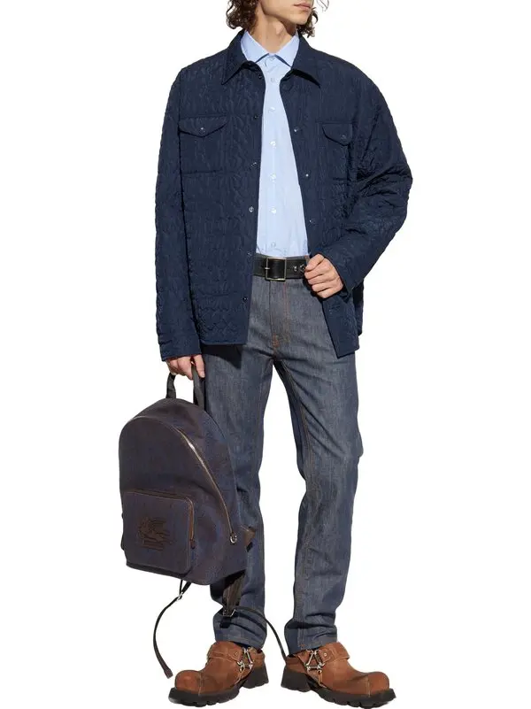 Etro Quilted Jacket - Navy Blue