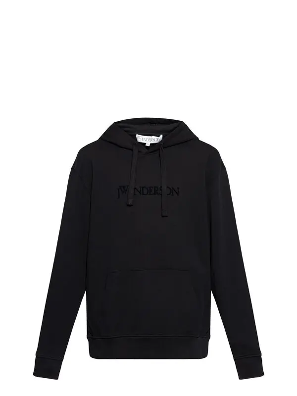 JW Anderson Logo Cotton Sweatshirt - Black