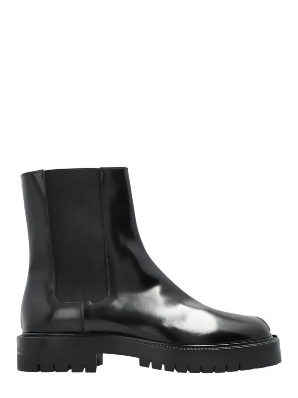 MAISON MARGIELA Patent Leather Chelsea Ankle Boots - Black