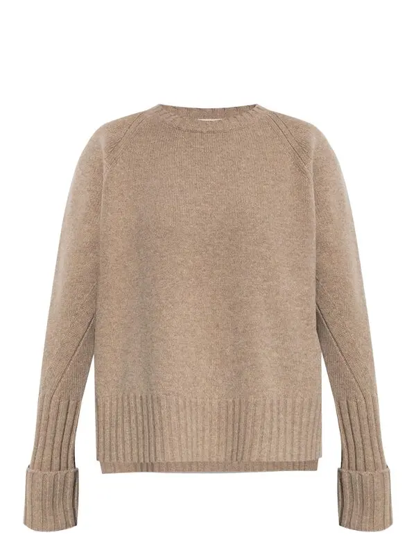 Tory Burch Wool Crewneck Sweater - Beige