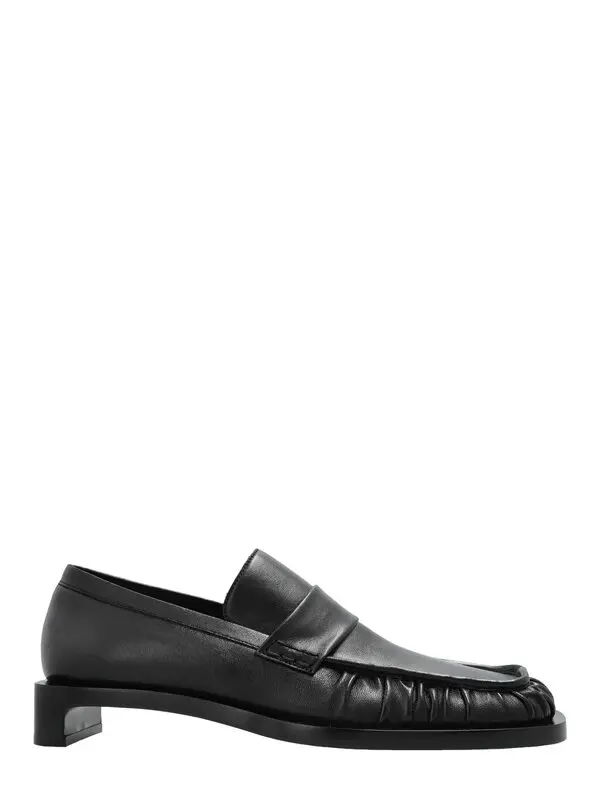 JIL SANDER Leather Loafers - Black