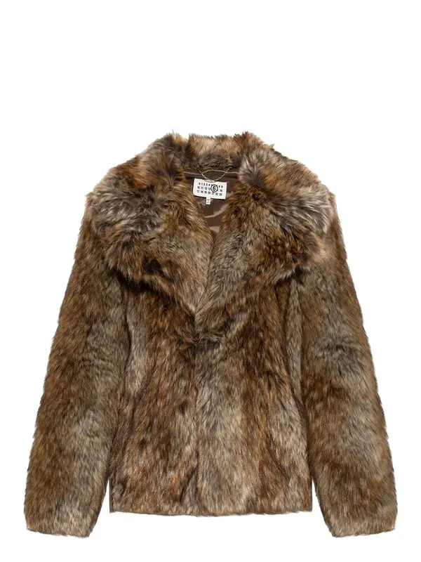 MAISON MARGIELA Faux Fur Jacket - Brown