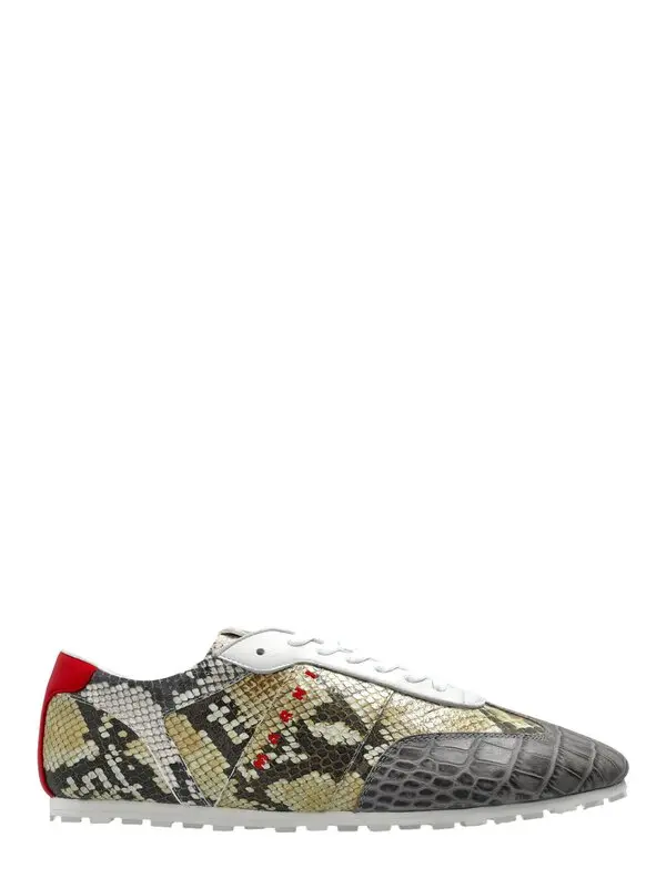 Marni Sports Shoes With Snakeskin Motif - Grey