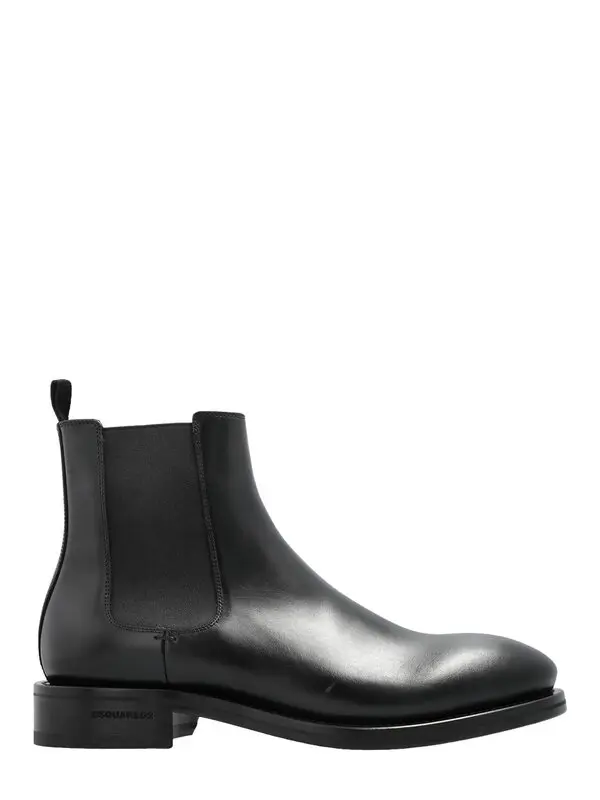 Dsquared2 Leather Ankle Boots - Black