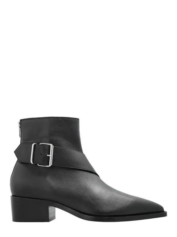 Alexander McQueen Leather Heeled Ankle Boots - Black