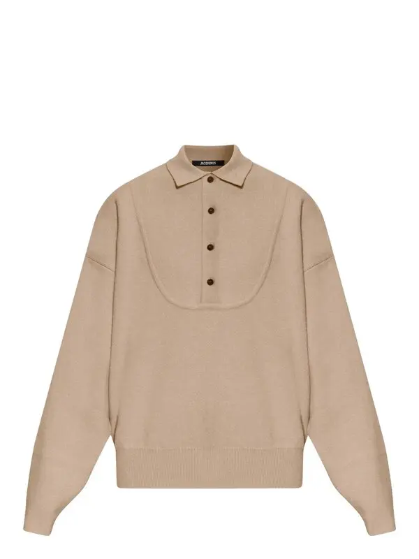 Jacquemus Vareuse Pallone' Wool Sweater - Brown