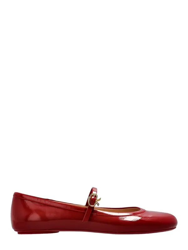 GIANVITO ROSSI Carla Ballet Flats - Red