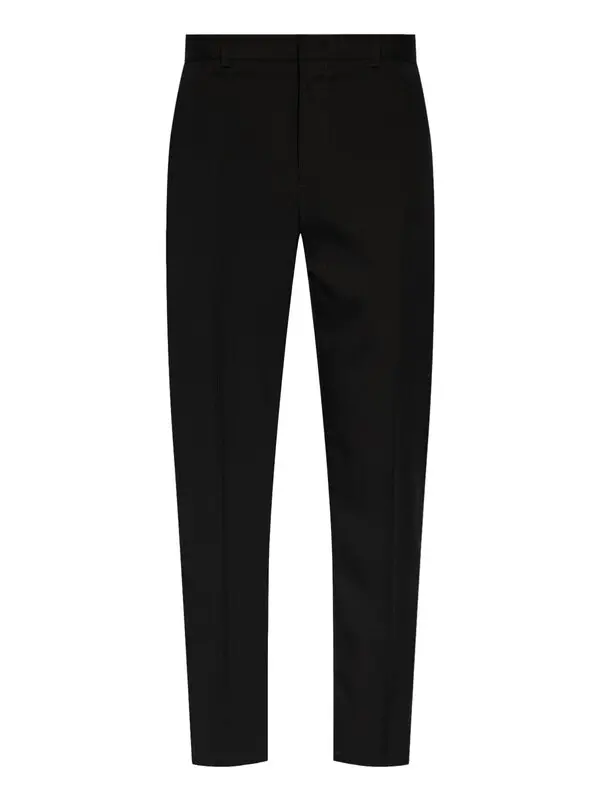 JIL SANDER Wool Pleat-front Trousers - Black