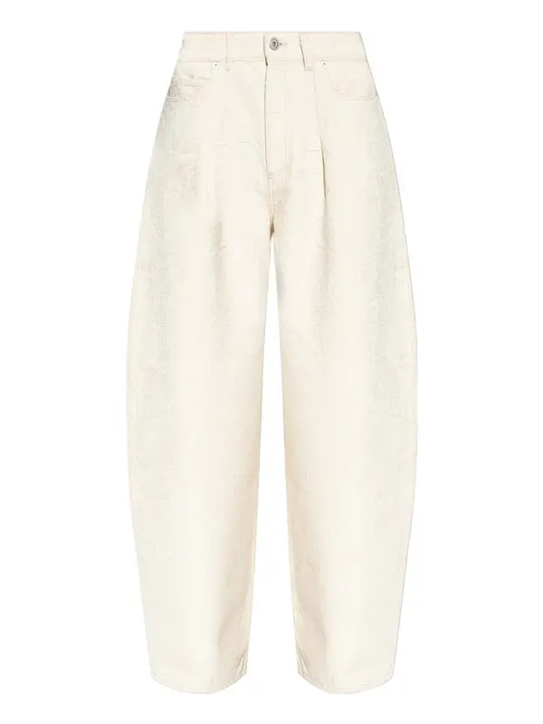 Jacquemus Ovalo' Boyfriend Jeans - Cream