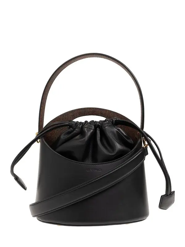 Etro Saturno Medium Bucket Bag - Black