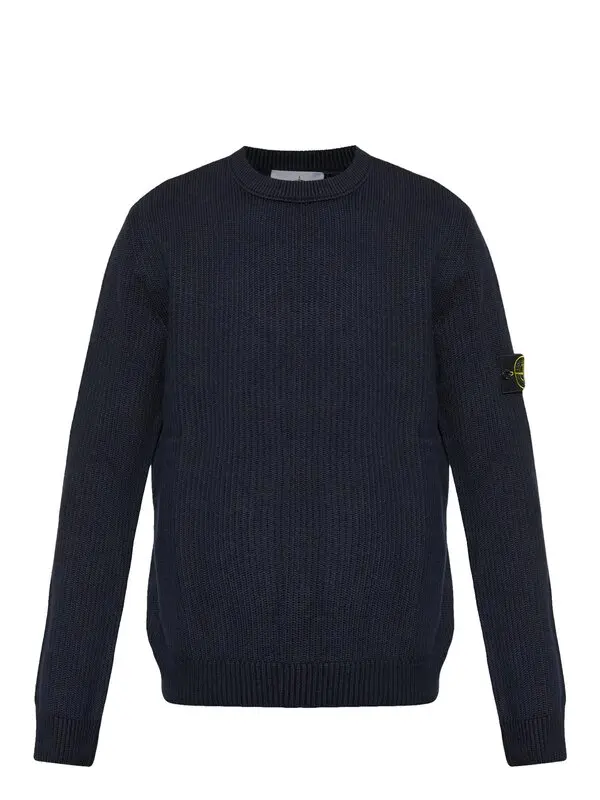 Stone Island Crew Neck Sweater - Navy Blue