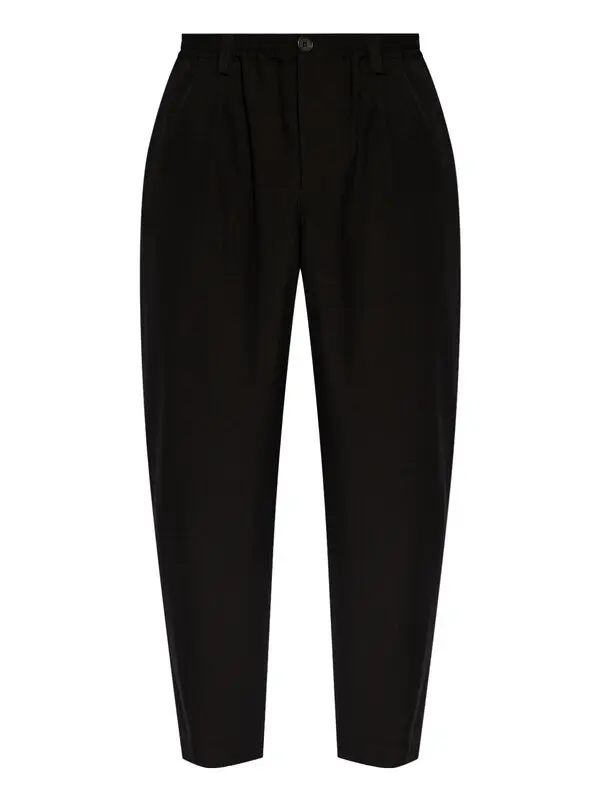 Marni Tapered Virgin Wool Trousers - Black
