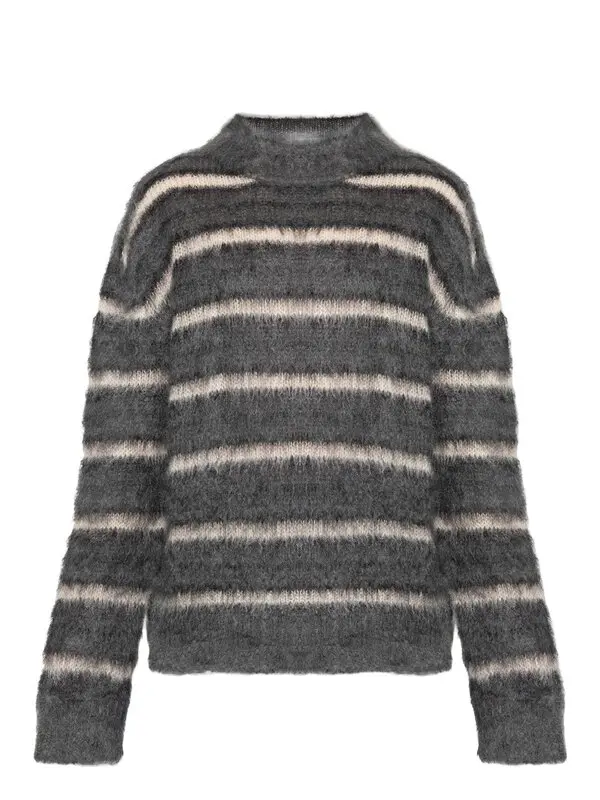 Marni Mohair Striped Sweater - Grey