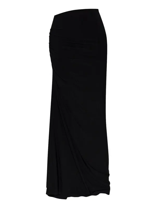 Alaïa Side-draped Maxi Skirt - Black