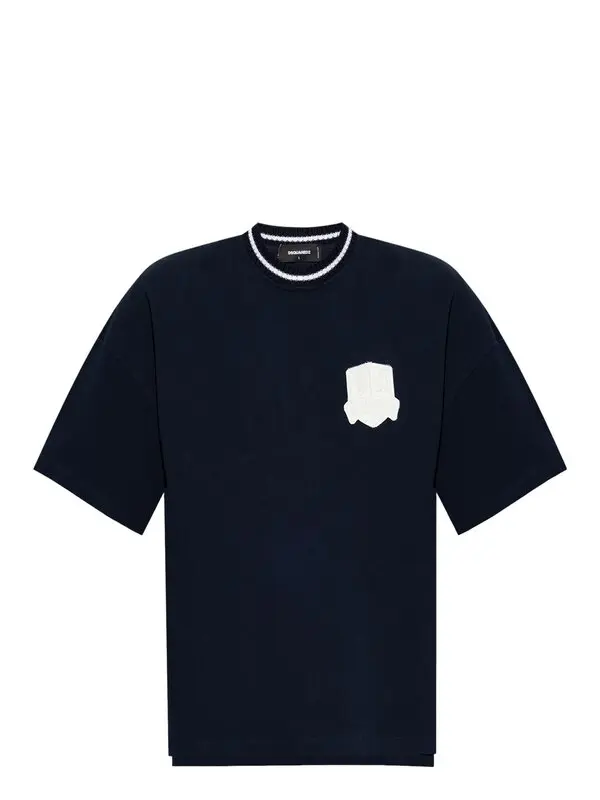 Dsquared2 T-shirt With Patch - Navy Blue
