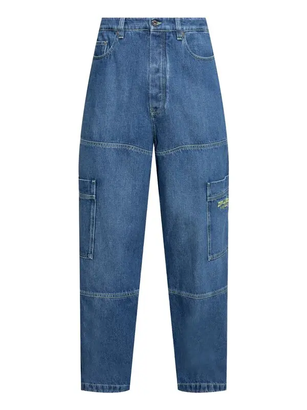 Off-White Jeans With Cargo Pockets - Blue