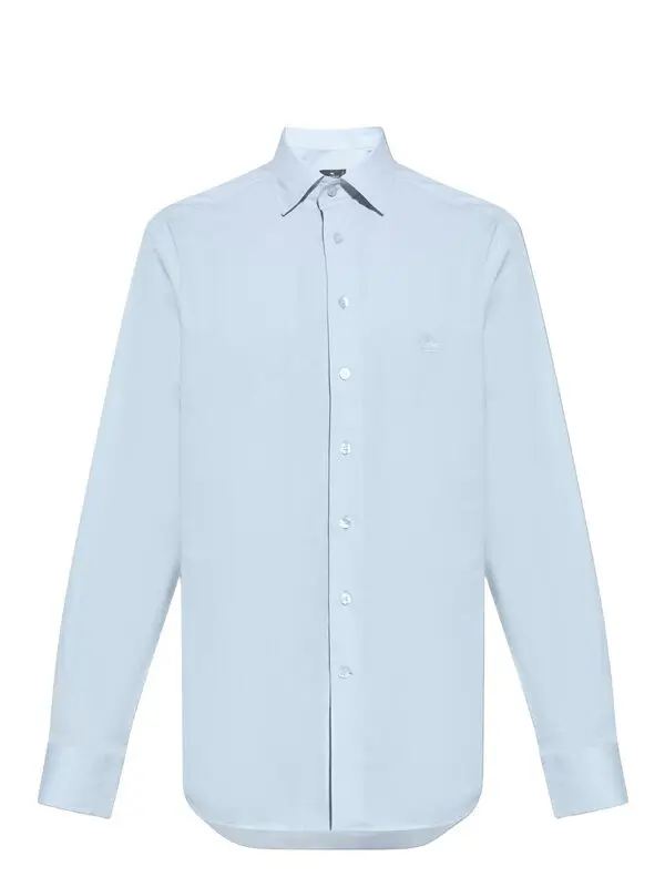 Etro Shirt With Embroidered Logo - Light Blue