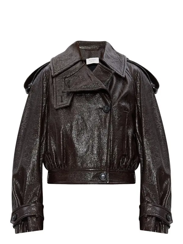 Sportmax Beta Eco-leather Jacket - Brown
