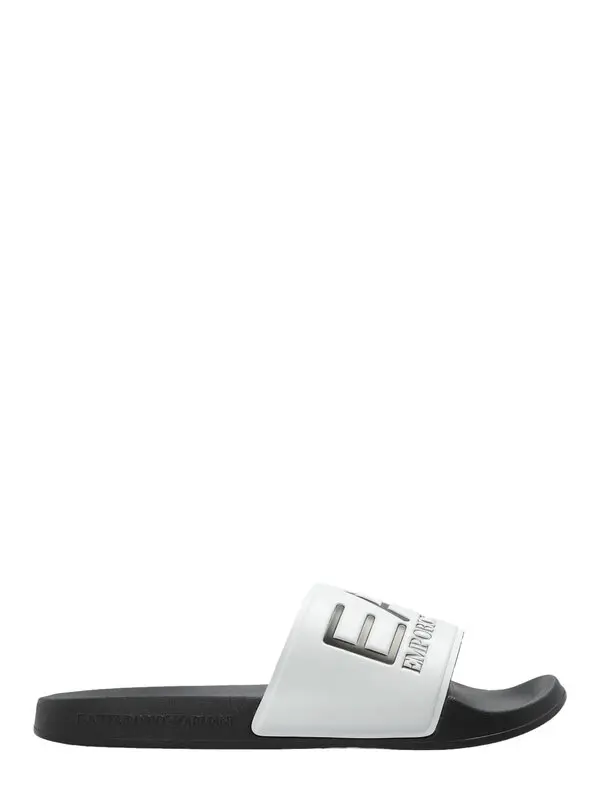Emporio Armani Rubber Slides - White