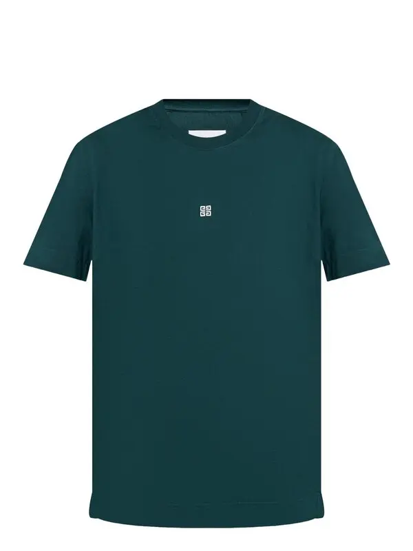 Givenchy Cotton T-shirt With Embroidered Logo - Green