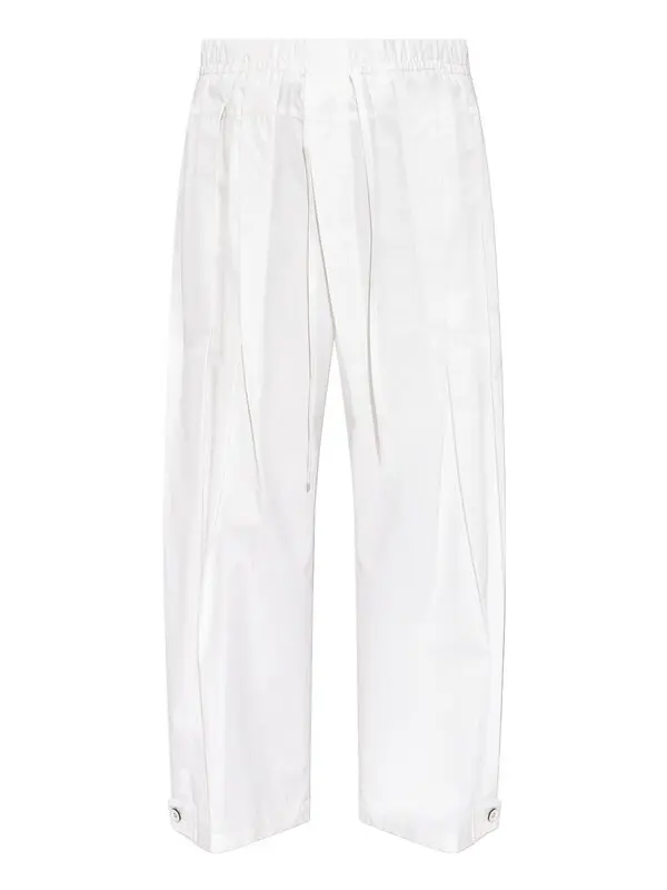 JIL SANDER Oversized Organic Cotton Trousers - White