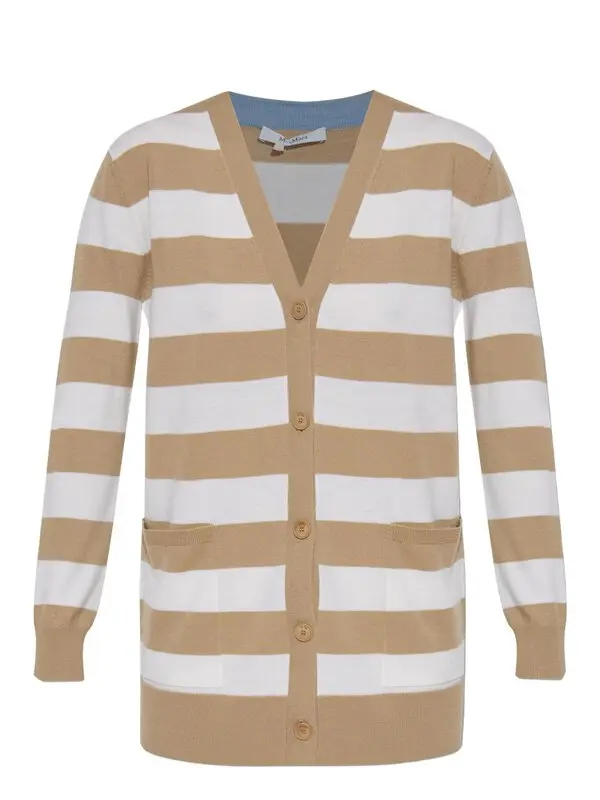 Max Mara Fiemme Wool Cardigan - Beige