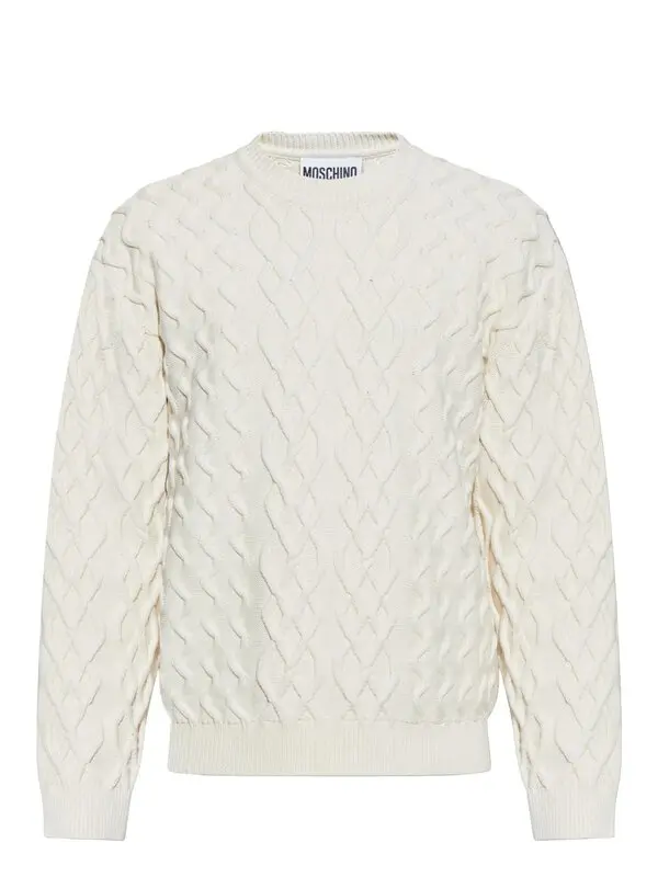 Moschino Sweater With Decorative Knit - Cream