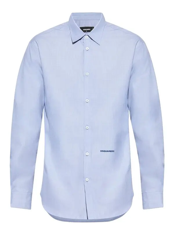 Dsquared2 Shirt With Logo - Light Blue