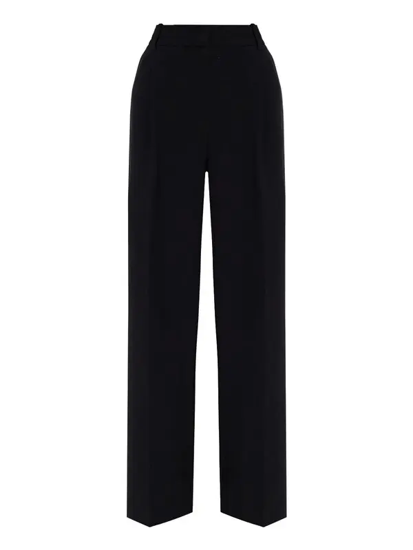 Michael Kors Pleat-front Wide Leg Trousers - Black