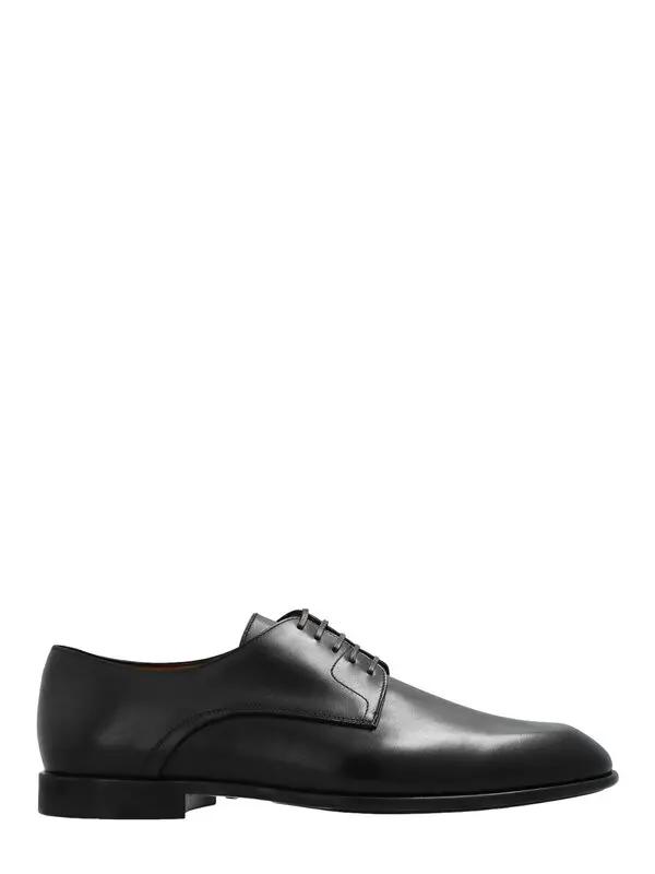 FERRAGAMO Fosco Leather Lace-up Shoes - Black