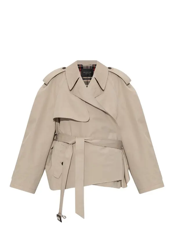 Balenciaga Short Trench Coat - Beige