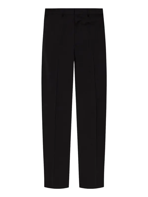 Moschino Wool Creased Trousers - Black