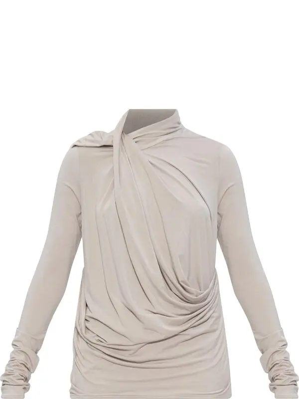 ENTIRE STUDIOS Draped Knit Top - Grey