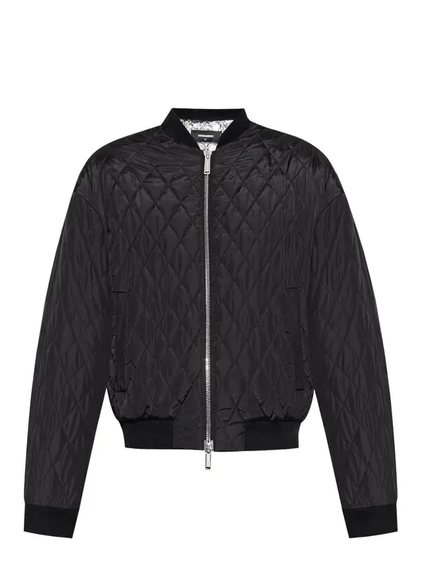 Dsquared2 Quilted Bomber Jacket - Black