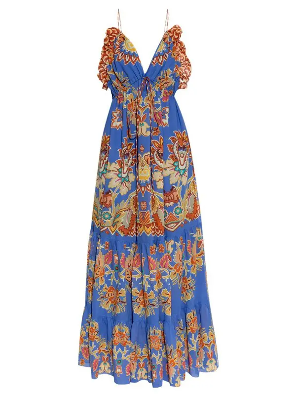 Etro Long Strappy Dress - Blue