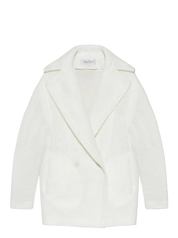 Max Mara Diorama Openwork Coat - White