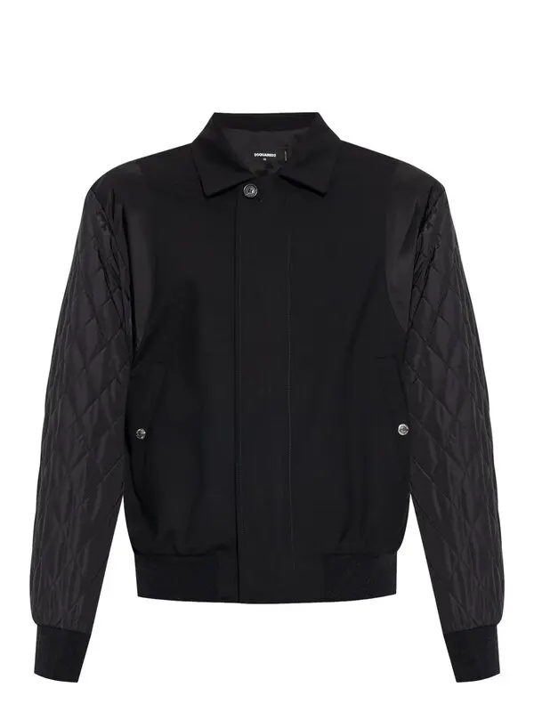 Dsquared2 Wool Bomber Jacket - Black