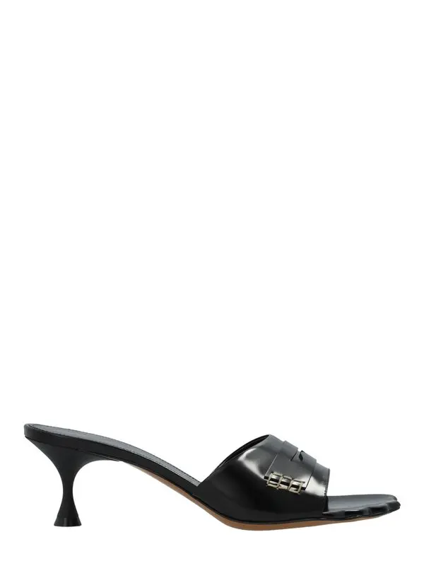 Marni Heeled Slippers - Black