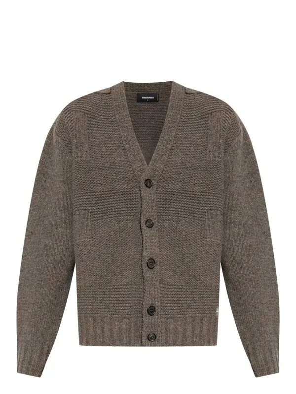 Dsquared2 Wool Cardigan - Brown