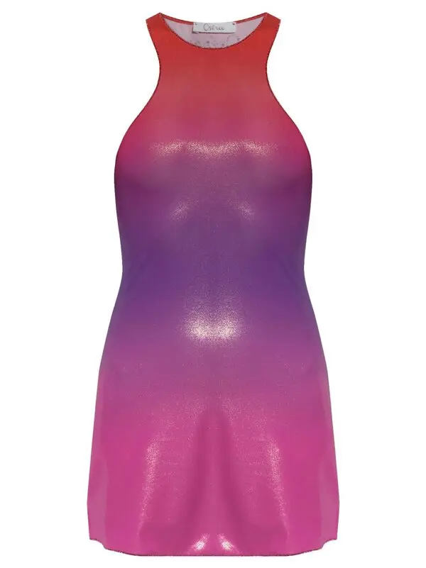 Oseree Sleeveless Ombre Mini Dress - Multicolour