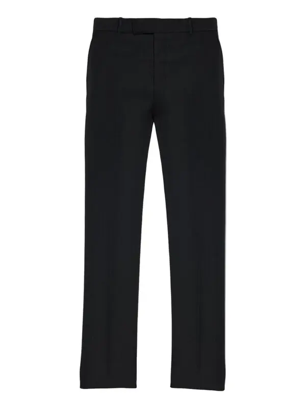 Alexander McQueen Wool Pleated Trousers - Black