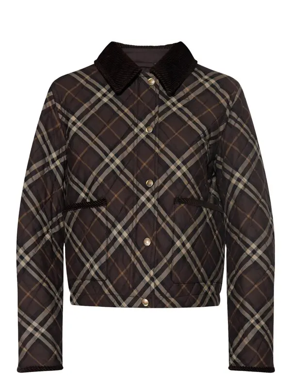 Burberry Quilted Check Jacket - Brown