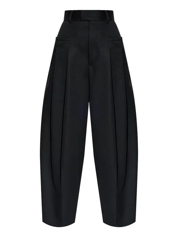 Dsquared2 Wool Palazzo Trousers - Black
