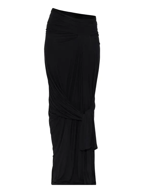 ENTIRE STUDIOS Draped Maxi Skirt - Black