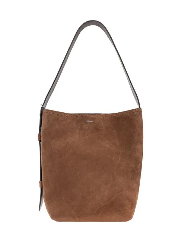 Max Mara Archeti Suede Shoulder Bag - Brown