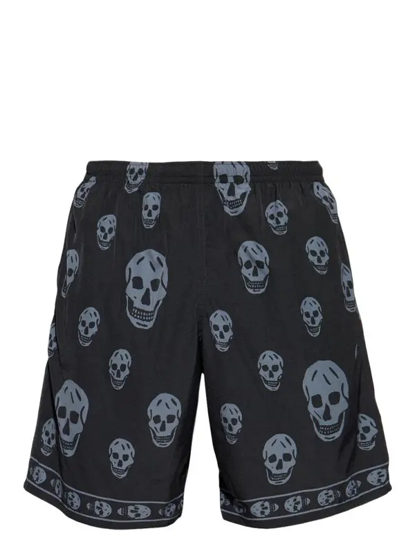 Alexander McQueen Skull Motif Swim Shorts - Black