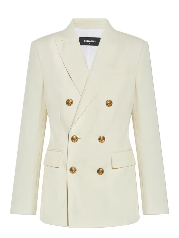 Dsquared2 Wool Blazer - Cream
