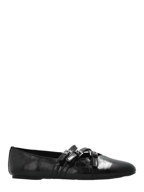 Michael Kors Indy Leather Ballet Flats - Black
